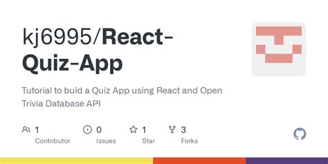 Github Kj6995react Quiz App Tutorial To Buid A Quiz App Using React