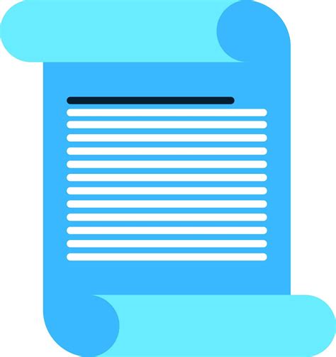 Scroll Document Icon In Blue Color Vector Art At Vecteezy
