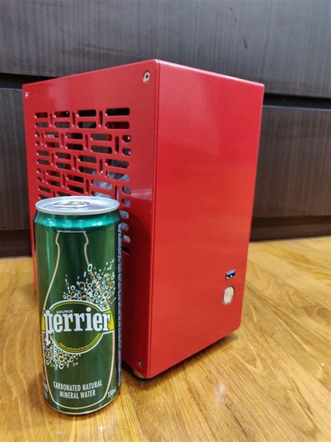 Full Metal Red Sff Itx Case With Front Usb Port Computers And Tech Parts And Accessories Computer