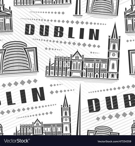 Dublin Seamless Pattern Royalty Free Vector Image