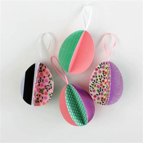 3d Paper Egg Ornaments Craft Gawker Easter Egg Ornaments Easter