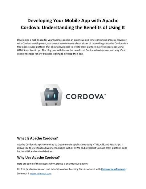 Ppt Developing Your Mobile App With Apache Cordovaunderstanding The