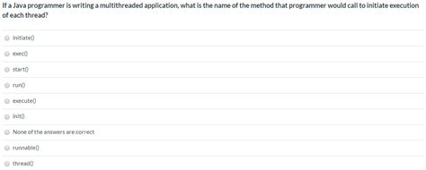 Solved If A Java Programmer Is Writing A Multithreaded