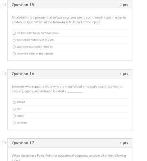 Question 15 1 Pts An Algorithm Is A Process StudyX
