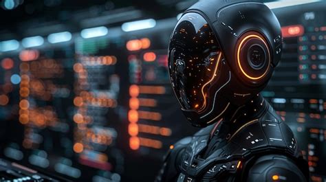 Premium Photo An Ai Machine Deep Learning Technology Scifi Landing Page