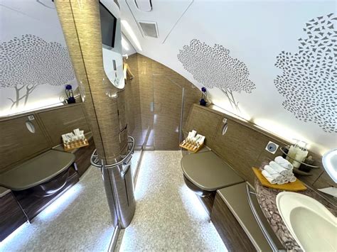 Emirates A380 First Class Toilet Flying On Emirates Airbus A380