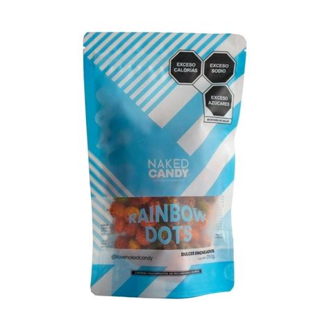 Dulces Enchilados Naked Candy Rainbow Dots Bolsa 250g Naked Candy Bolsa