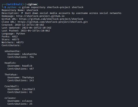 Daily Osint On Twitter If You Want To Gather Information About Github Repositories Gitem Is