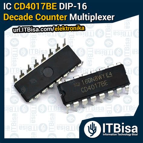 Jual ITBisa IC CD 4017 Decade Counter CD4017 CD4017BE DIP 16 DIP16 16