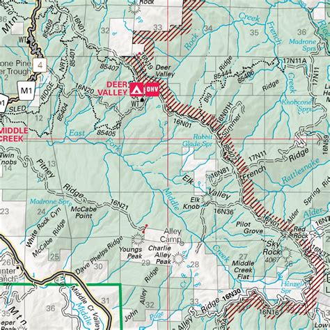 Mendocino National Forest Visitor Map By Us Forest Service R5 Avenza Maps