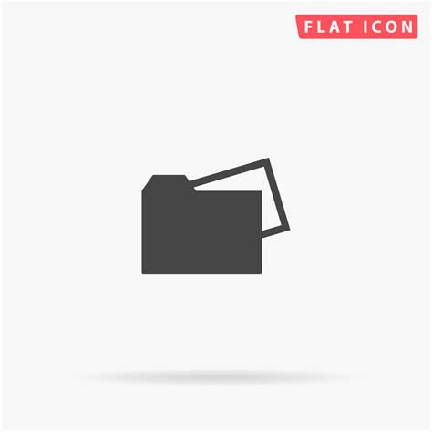Document Folder Flat Vector Icon Hand Drawn Style Design Illustrations Vector Art At
