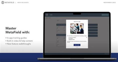 Launch Of Metafield Training Center Directly In The Platform