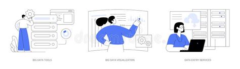 database management abstract concept vector illustrations stock vector
