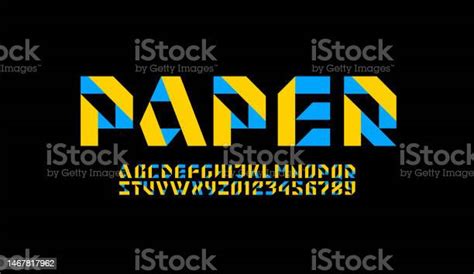 알파벳 글꼴 둥근 종이 리본 디자인 로고 또는 브랜드 이름 벡터 일러스트 레이 션 10eps 종이접기에 대한 스톡 벡터 아트 및 기타 이미지 Istock