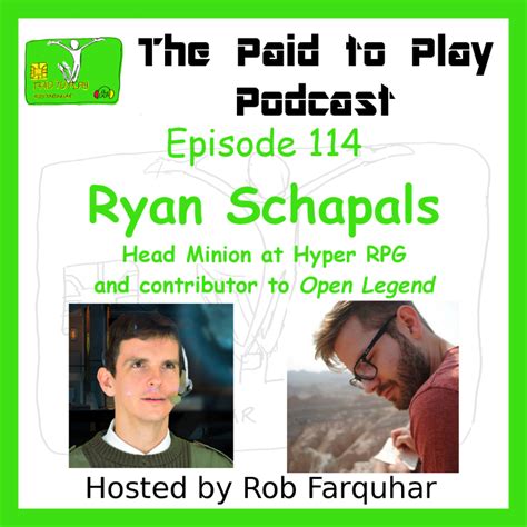 Ryan Schapals Head Minion At Hyper Rpg Episode 114 The Paid To Play Podcast