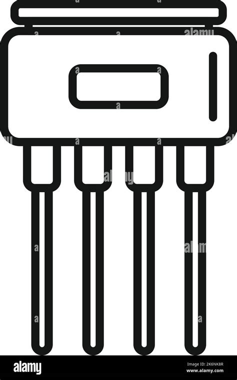 Resistance Icon Outline Vector Electric Circuit Electronic Chip Stock Vector Image And Art Alamy