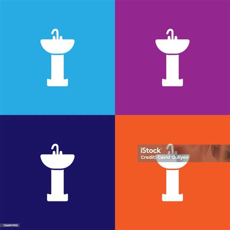 욕실 아이콘에 싱크대 욕실과 사우나 요소 아이콘 웹 사이트 웹 디자인 모바일 앱 정보 그래픽에 대한 기호 개요 기호 컬렉션