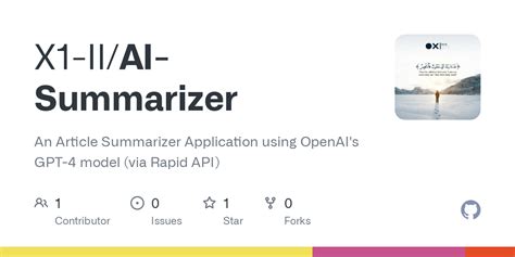 Github X1 Ilai Summarizer An Article Summarizer Application Using
