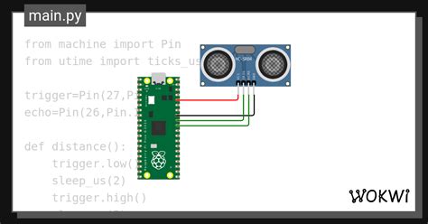 Ultrasonic Pico Wokwi Esp32 Stm32 Arduino Simulator
