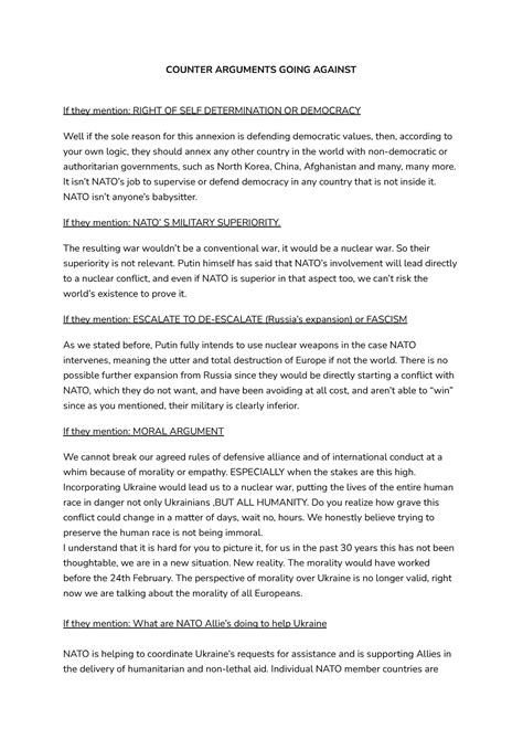 Counter Arguments Against Counter Arguments Going Against If They Mention Right Of Self Studocu Counter Arguments Against Counter Arguments Going Against If They Mention Right Of Self Studocu