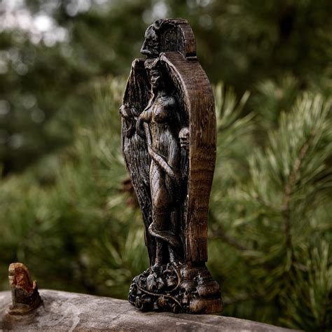 Lilith Ishtar Inanna Wood Carved Astaroth Statue Goddess Etsy