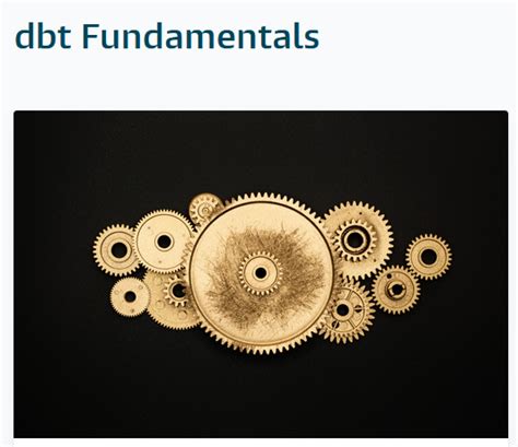 Dbt Fundamentals Business Intelligence Mx