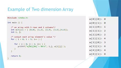 concept of array 1d and 2d array pptx