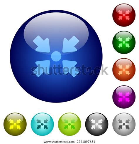 Centering Object Solid Icons On Round Stock Vector Royalty Free 2241097681 Shutterstock