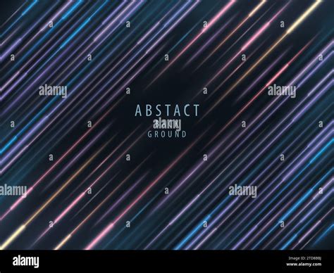 Abstract Futuristic Neon Light Background Colorful Neon Light Lines