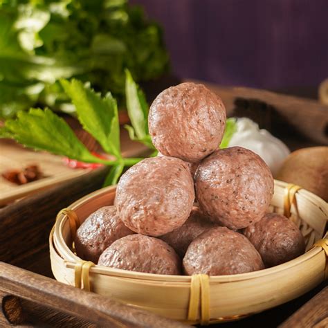潮汕纯手打牛肉丸汕头正宗牛筋丸3斤包邮火锅关东煮烧烤食材 虎窝淘