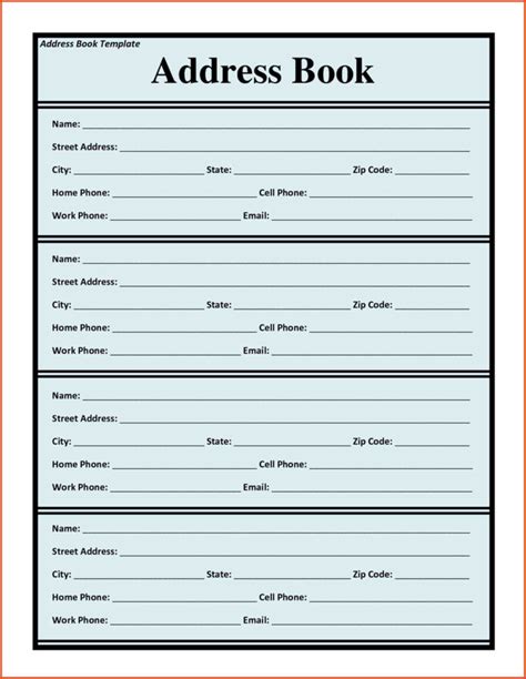 Address Spreadsheet Template Pertaining To Phone Directory Template