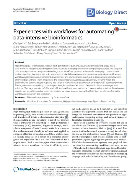 pdf experiences with workflows for automating data intensive
