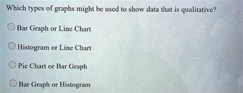 Which Types Of Graphs Might Be Used To Show Data That Is Qualitative