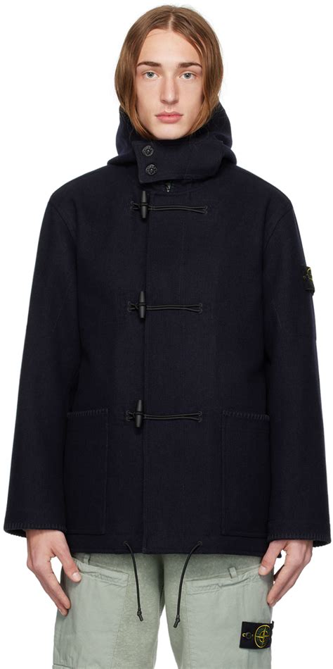 Stone Island Navy Toggle Coat Stone Island