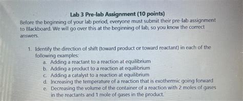 Solved Lab 3 Pre Lab Assignment 10 Points Before The