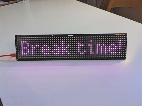 Make A Giant Pomodoro Timer Using Galactic Unicorn Raspberry Pi