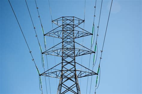 High Voltage Transmission Network Lines In Australia Double Circuit Steel Pole Transmission