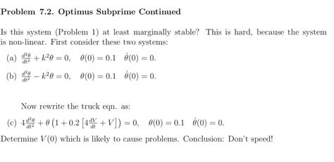 is this system problem 1 at least marginally