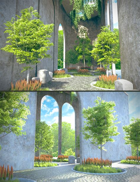 Vegetation Arch Hall Daz 3d