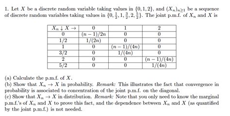 solved 1 let x be a discrete random variable taking values