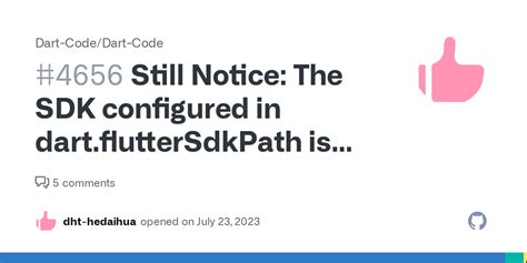 Still Notice The Sdk Configured In Dartfluttersdkpath Is Not A Valid Sdk Folder · Issue 4656