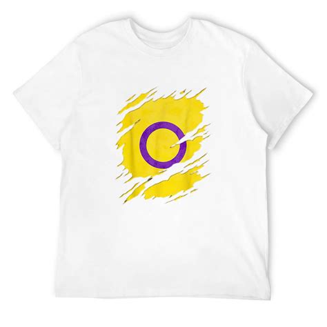 Intersex Pride Ripped Reveal T Shirt White Medium