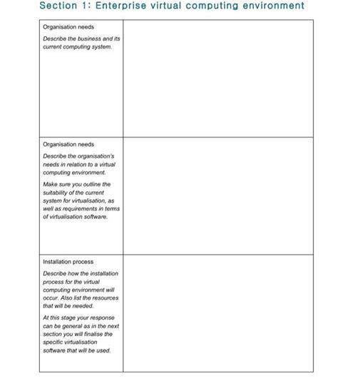 Solved Section 1 Enterprise Virtual Computing Environment