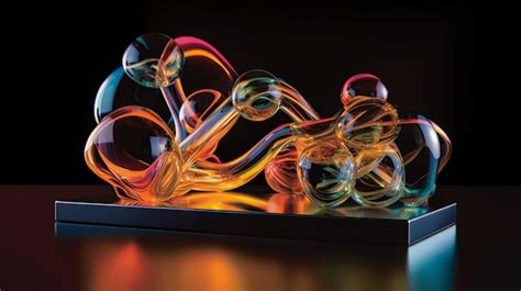 Premium AI Image Abstract Molecular Structures Unveiled Exploring Scientific Essence D DNA