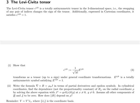 Solved 3 ﻿the Levi Civita Tensorthe Levi Civita Tensor