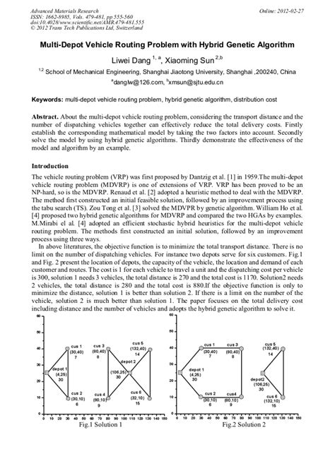 Multi Depot Vehicle Routing Problem With Hybrid Genetic Algorithm