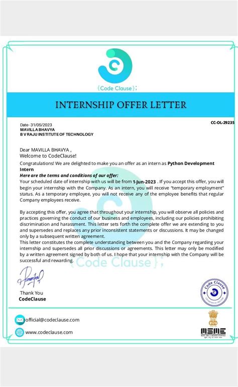 Bhavya Mavilla On Linkedin Internship Pythondevelopment Codeclause