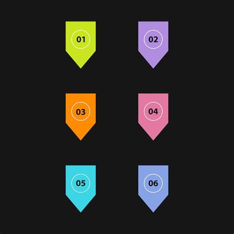 premium vector colorful bullet points design for website