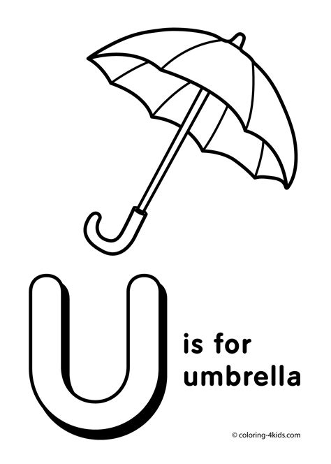 Letter U Coloring Page Letter Language Tips