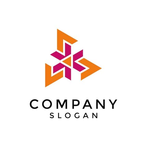 Premium Vector Modern Arrow Asterisk Triangle Logo